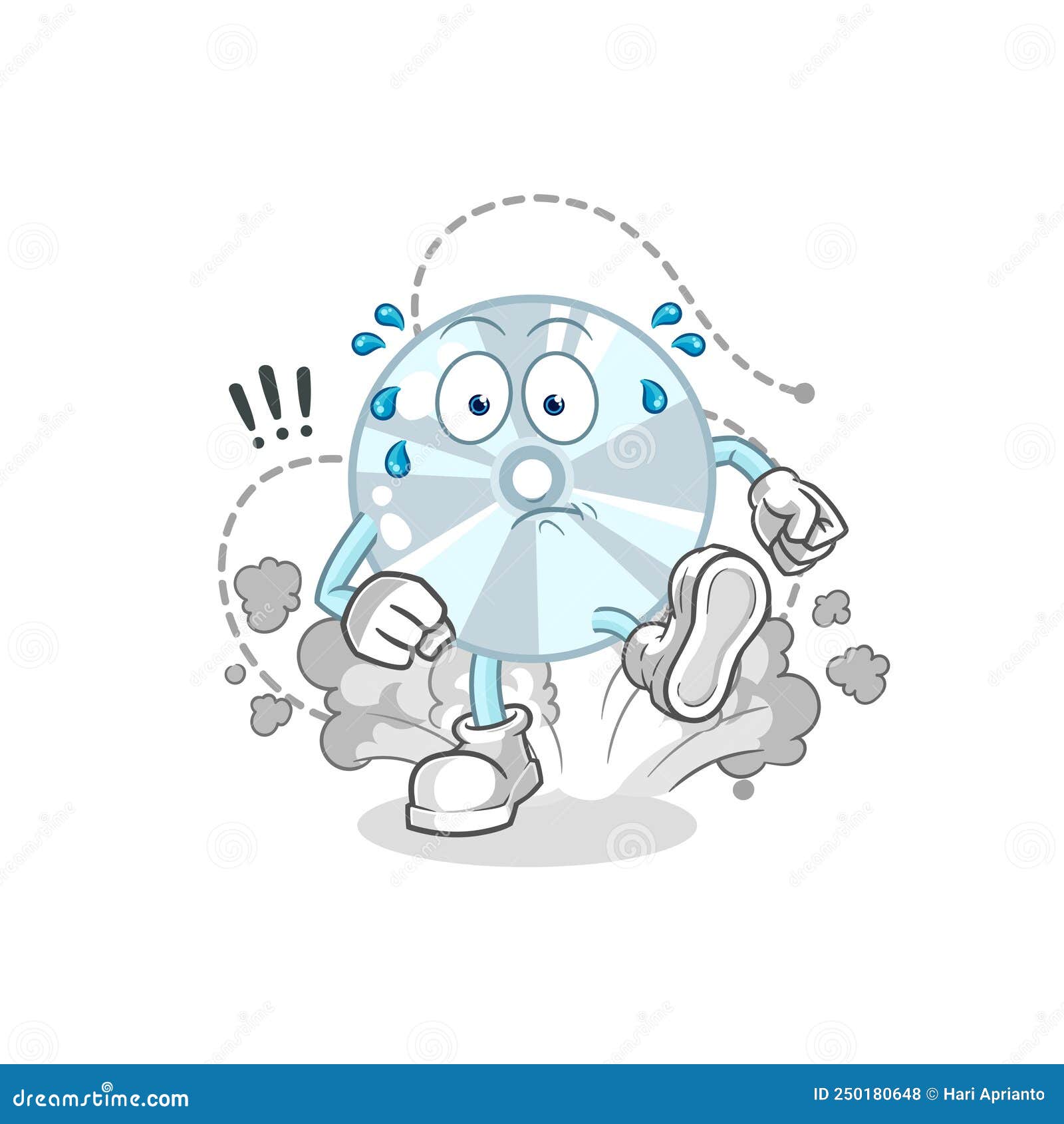 CD Running Illustration. Character Vector Stock Vector - Illustration ...