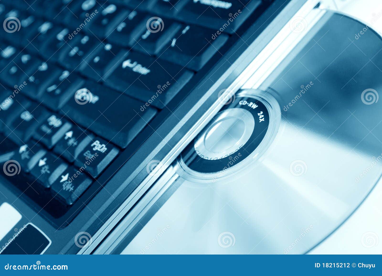 Cd-rw on computer stock photo. Image of storage, data - 18215212