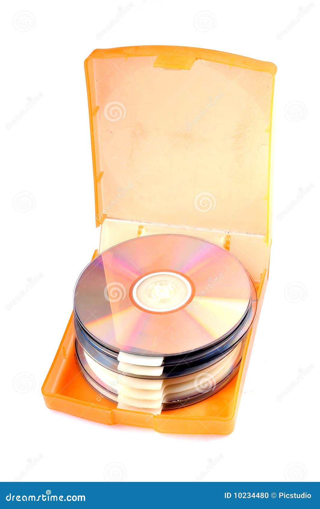 Cd's in cd case stock photo. Image of isolated, closed - 10234480
