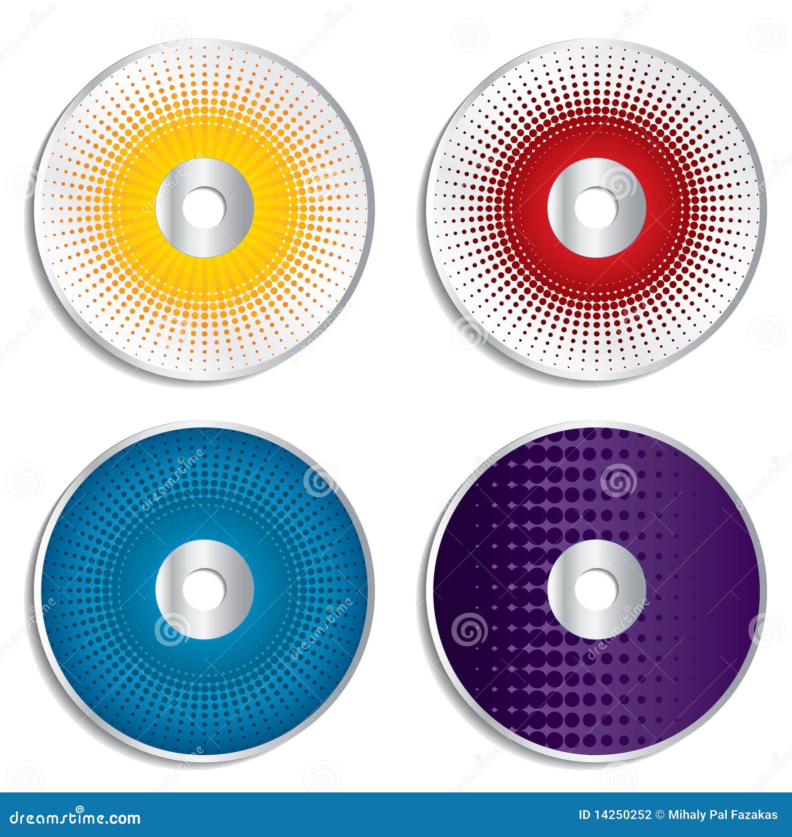 Cd s with halftones stock vector. Illustration of company - 14250252