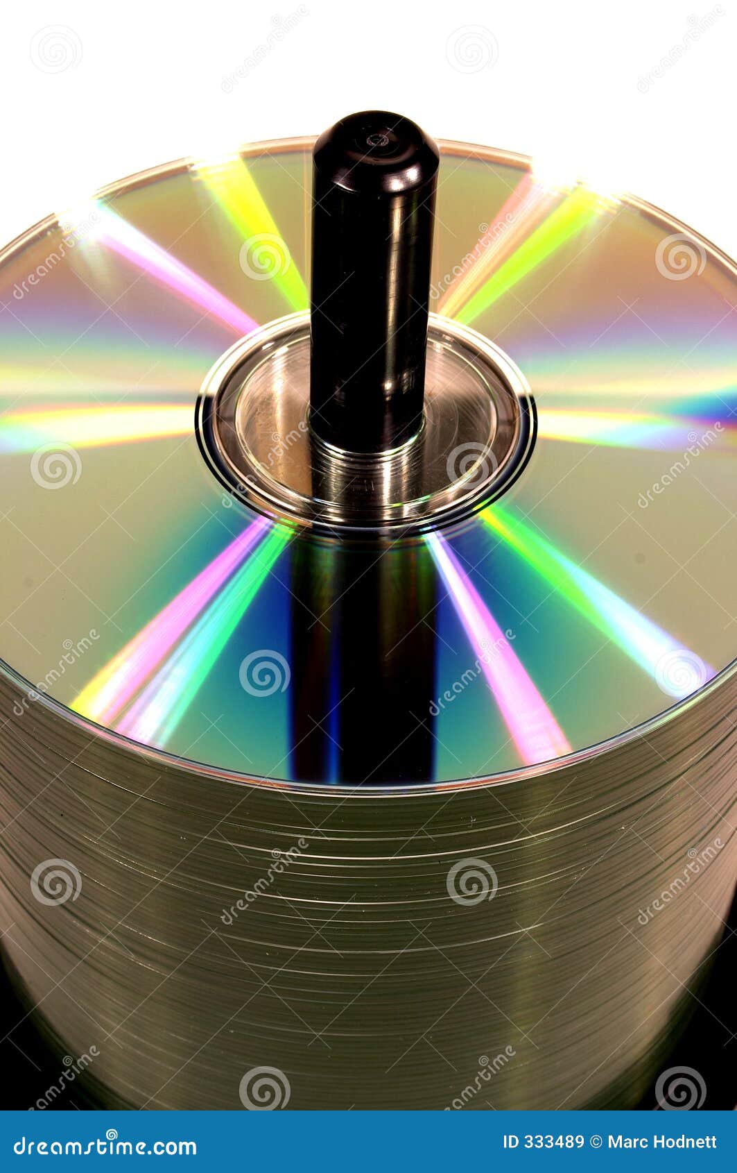 Cd s on a spindle stock image. Image of data, colours, computer - 333489