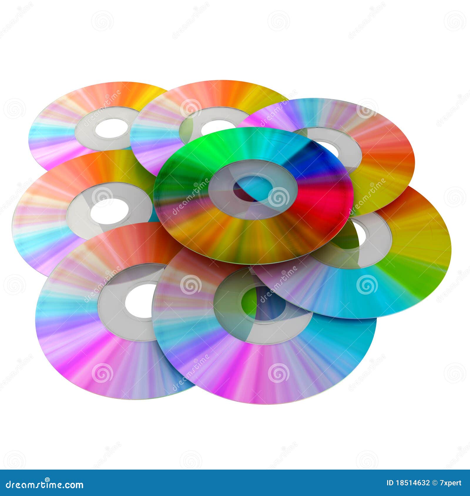 CD set stock illustration. Illustration of violet, green - 18514632