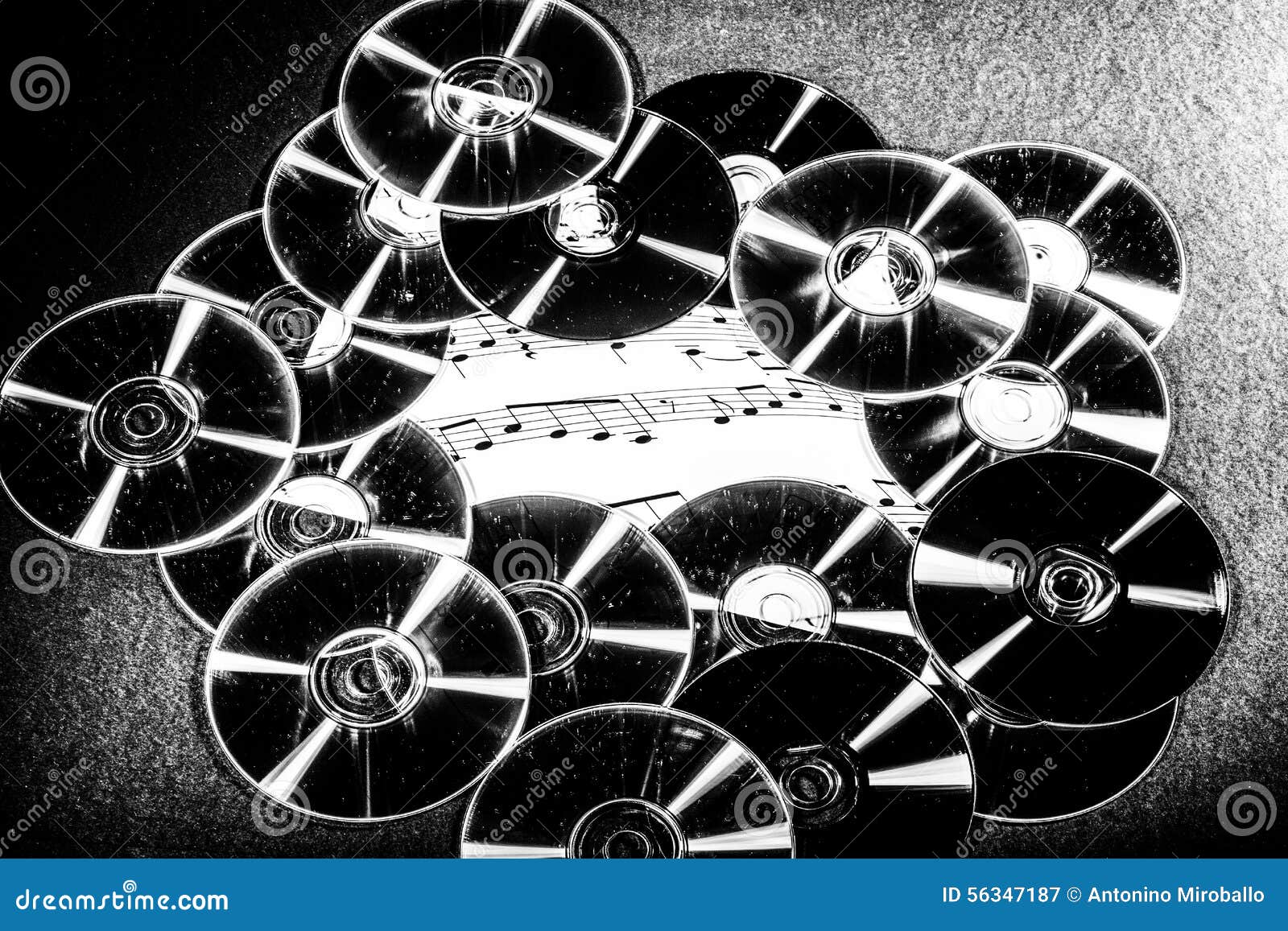 Cd and sheet music stock image. Image of notes, sound - 56347187