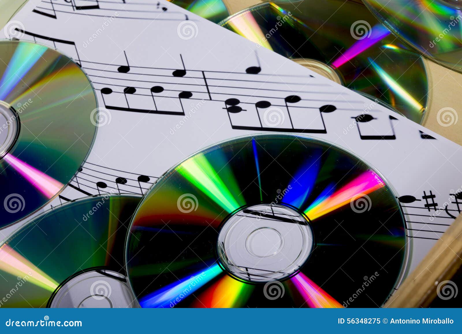 Cd and sheet music stock image. Image of music, sound - 56348275
