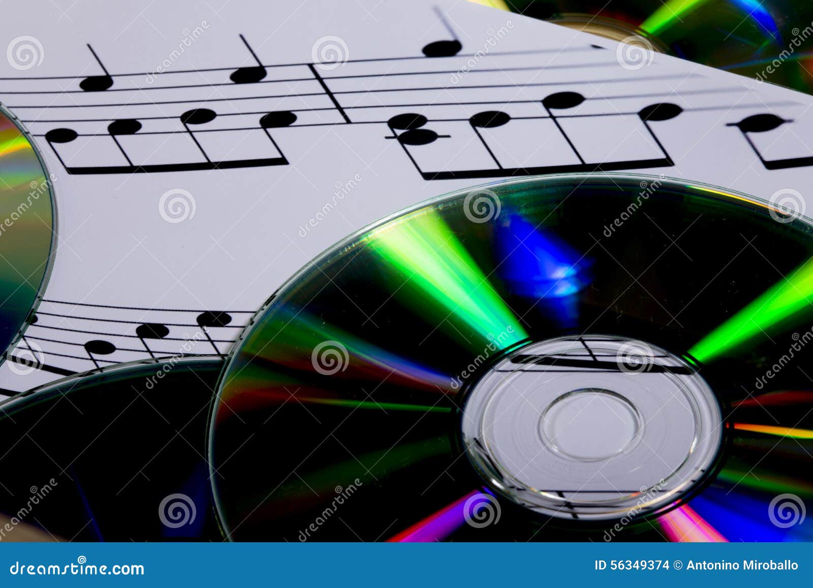 Cd and sheet music stock photo. Image of notes, sheet - 56349374