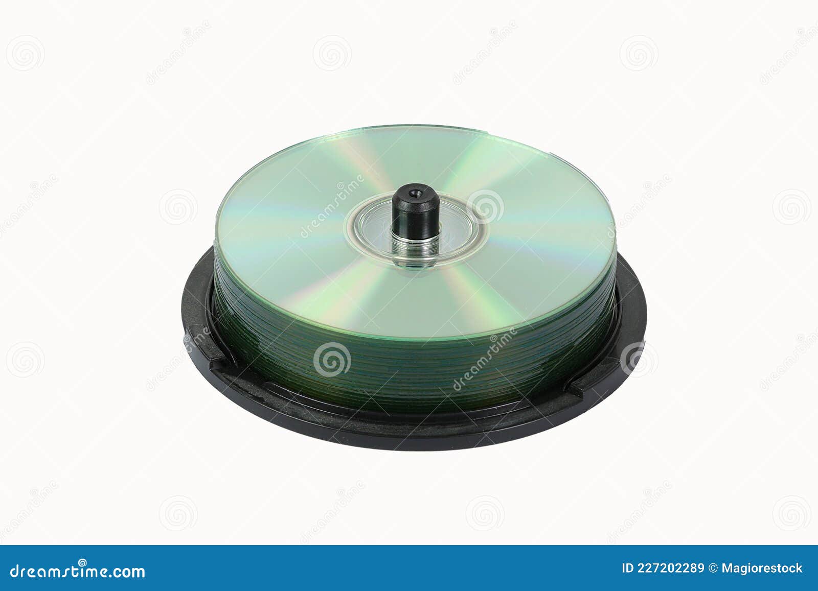 Cd Stack Isolated on White. Spindle of CD and DVD. Stock Image - Image ...