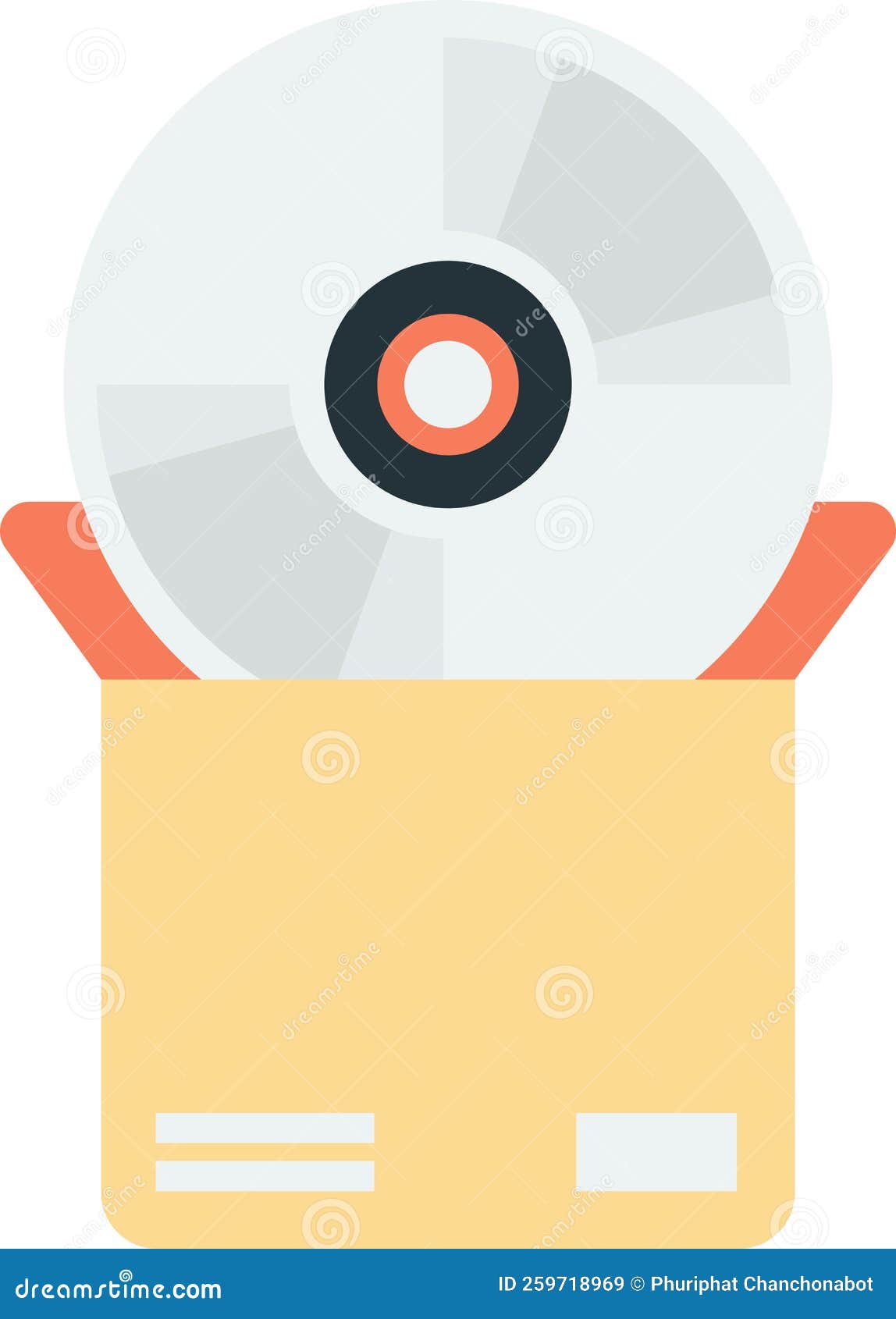 CD for Storage Illustration in Minimal Style Stock Vector ...