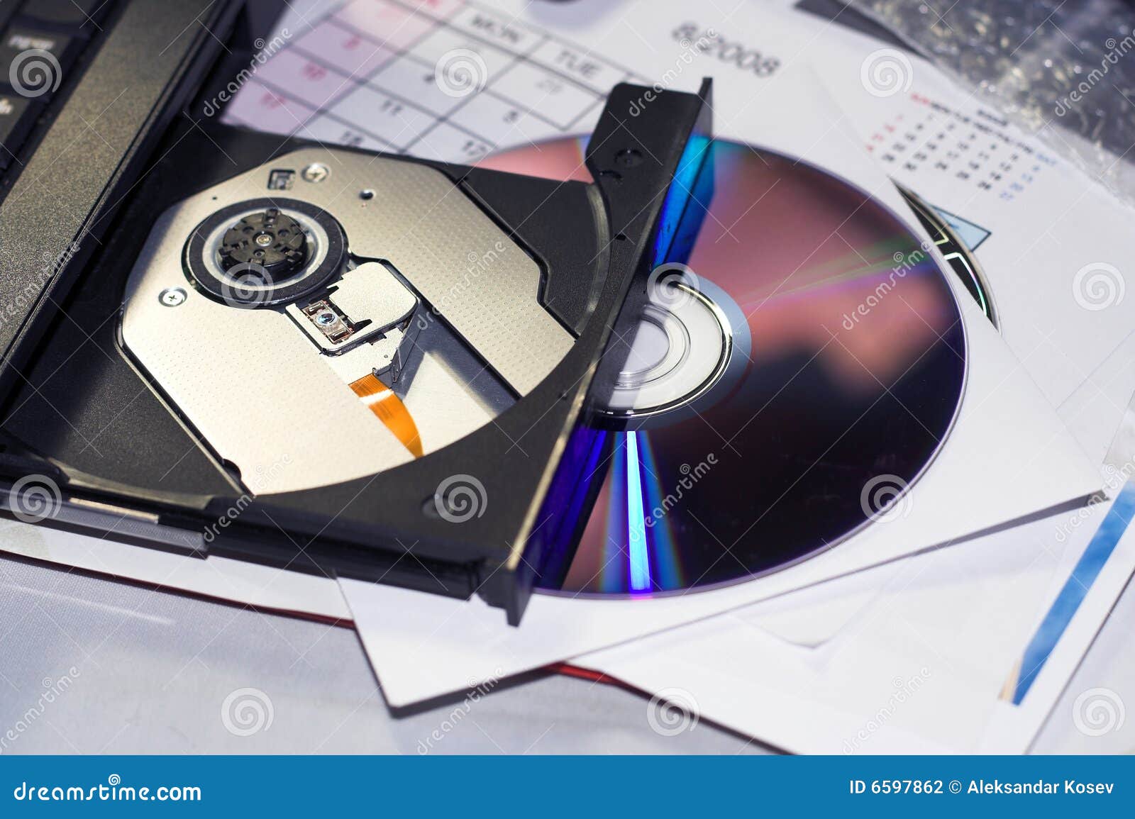 Cd tray and disc stock photo. Image of modern, optical - 6597862