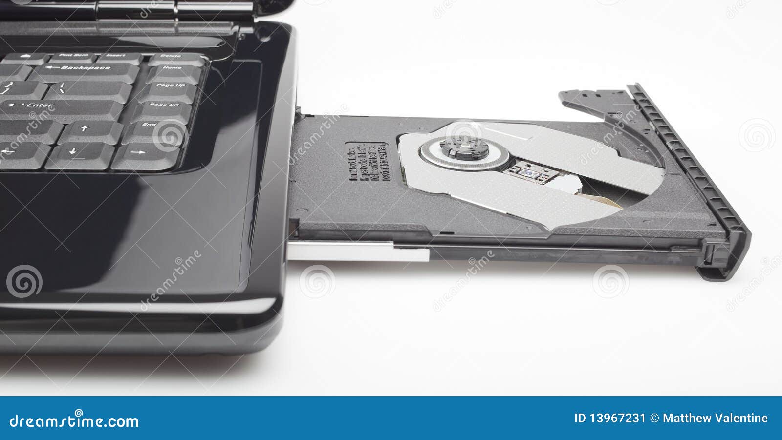 CD tray of laptop computer stock image. Image of open - 13967231