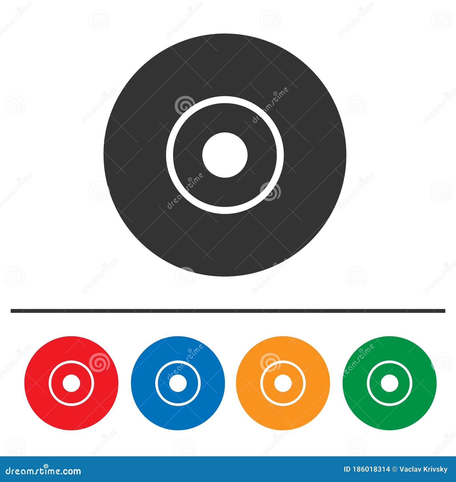 CD Vector Icon Eps 10. Compact Disc Simple Isolated Illustration Stock ...