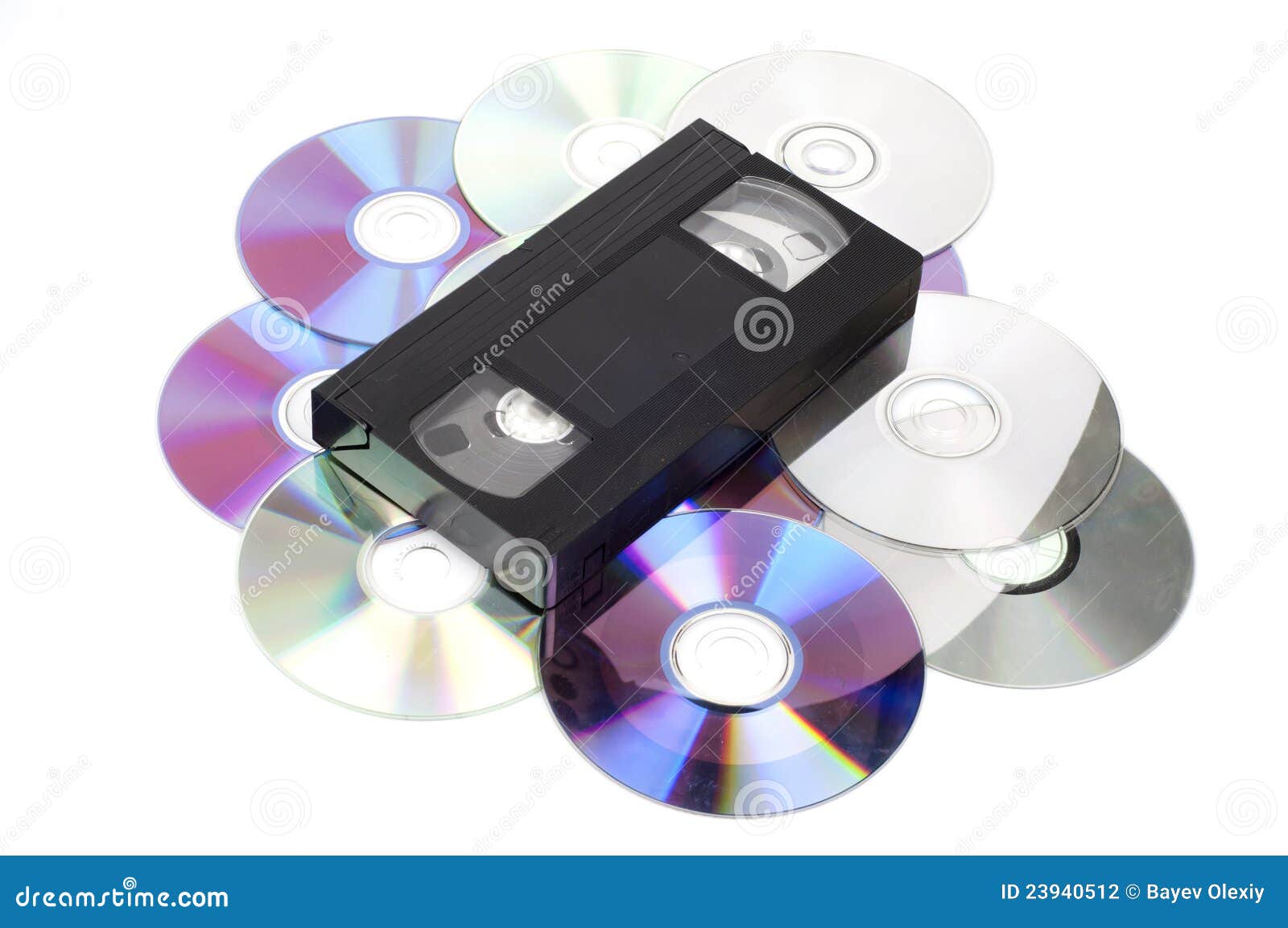 CD vs VHS. stock photo. Image of storage, entertainment - 23940512