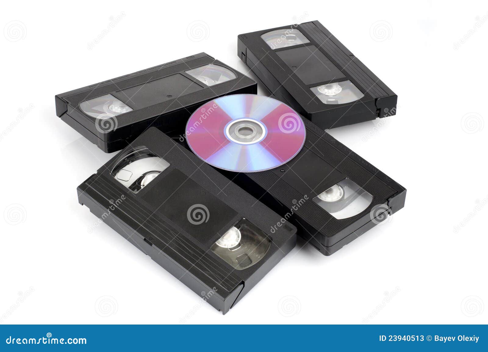 CD vs VHS. stock image. Image of audio, background, cinema - 23940513