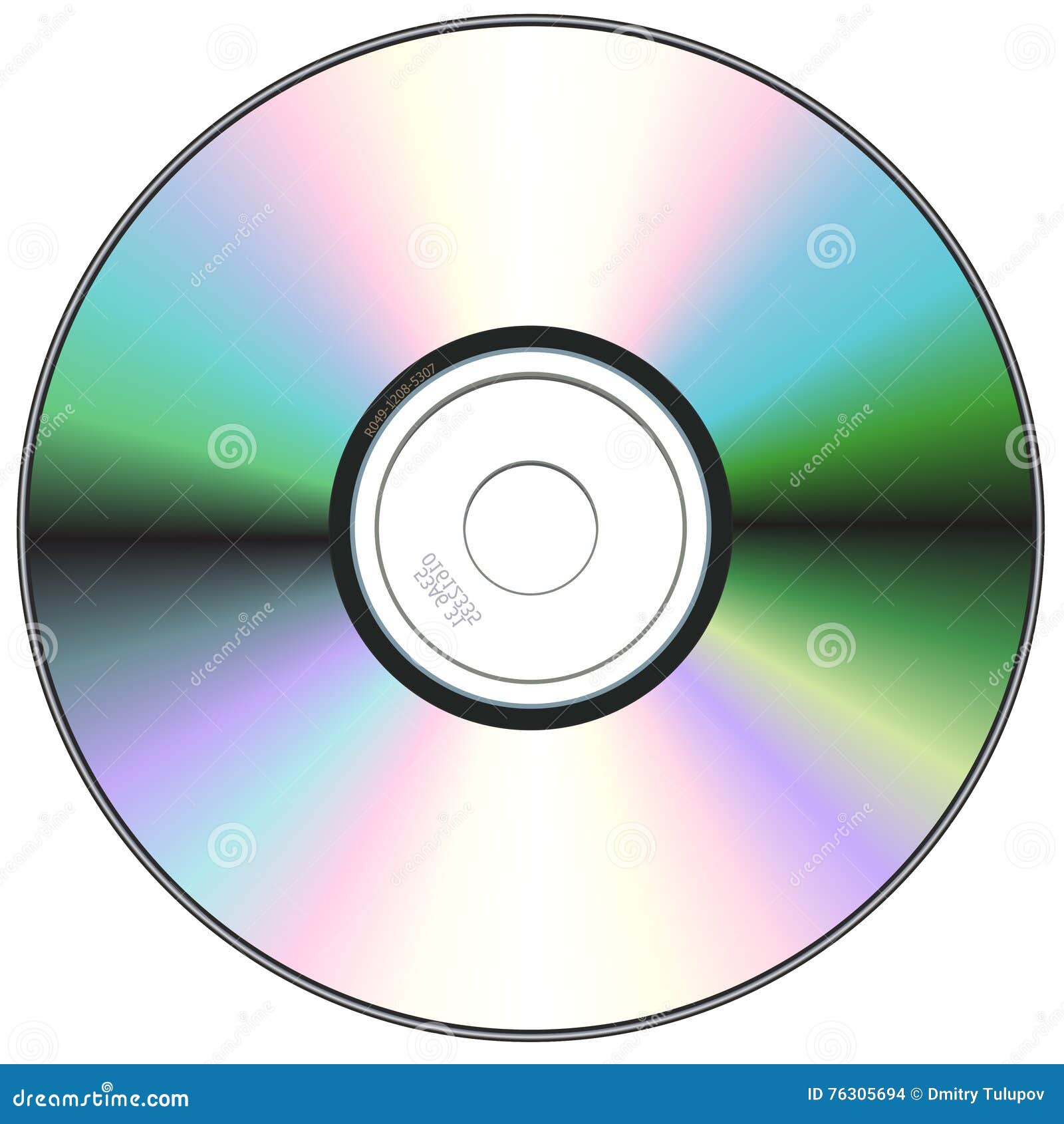 CD on White stock vector. Illustration of cdrom, disk - 76305694