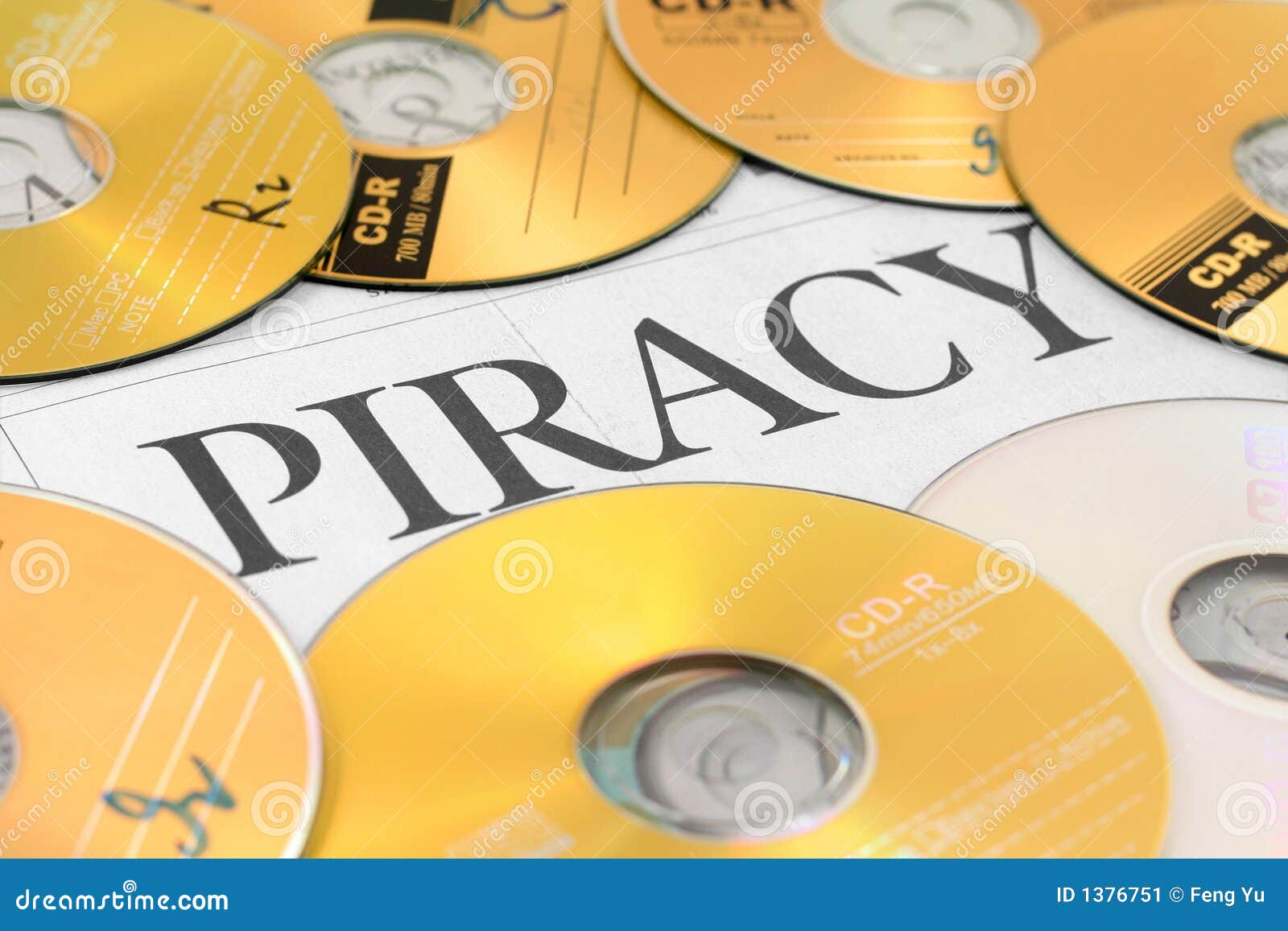 Cd and word of piracy stock image. Image of copy, protect - 1376751