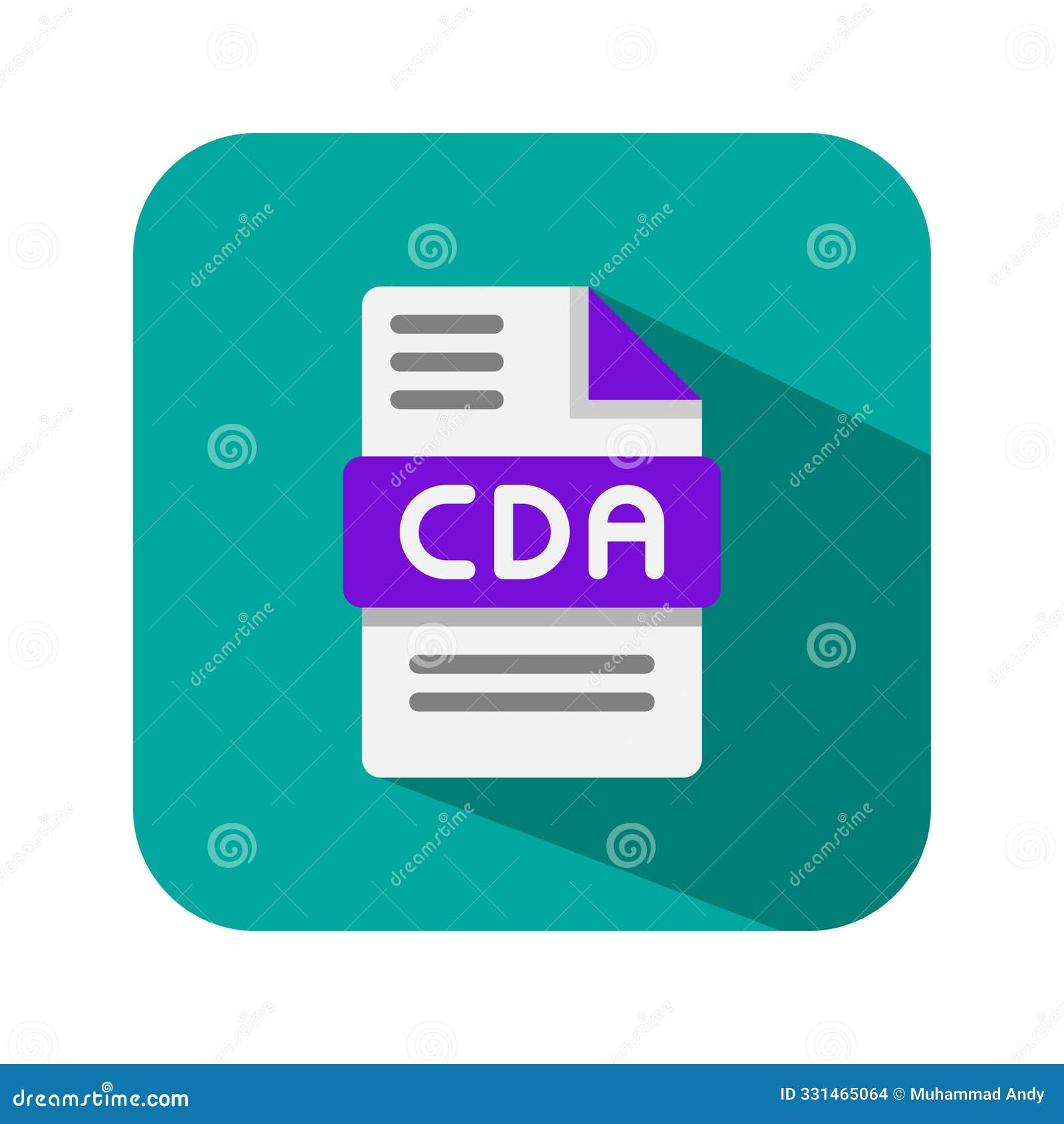 Cda Document Audio File Type Format Icons, Extension Symbol. Vector ...
