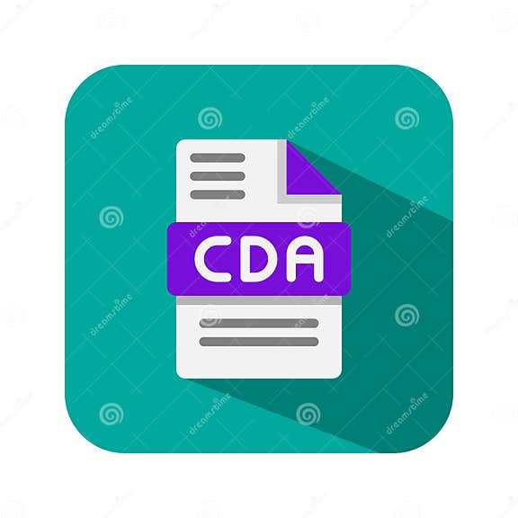 Cda Document Audio File Type Format Icons, Extension Symbol. Vector ...