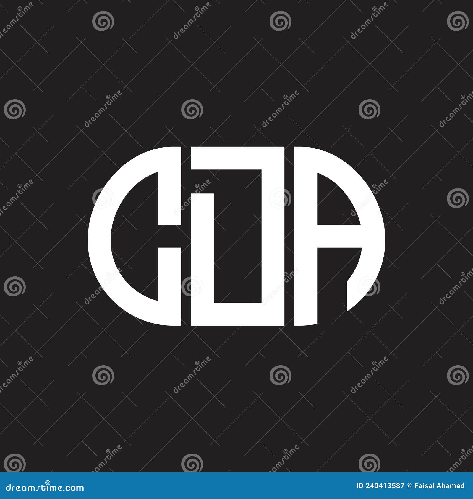 CDA Letter Logo Design on Black Background. CDA Creative Initials ...