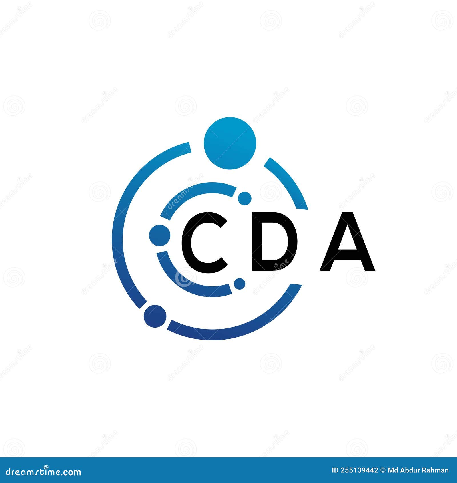 CDA Letter Logo Design on White Background. CDA Creative Initials ...