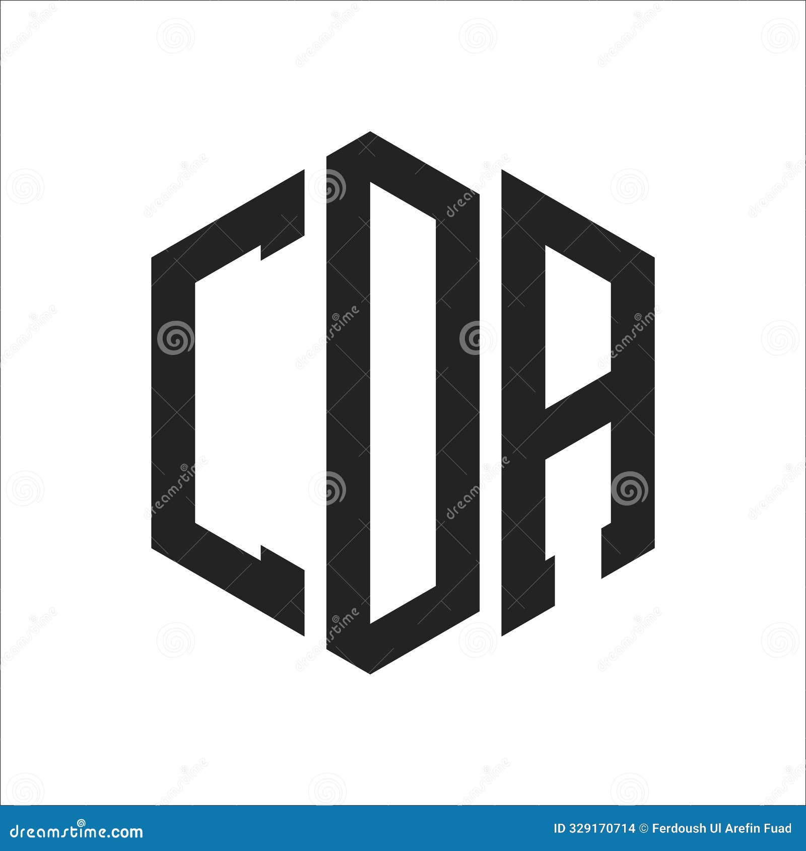 CDA Logo Design. Initial Letter CDA Monogram Logo Using Hexagon Shape ...