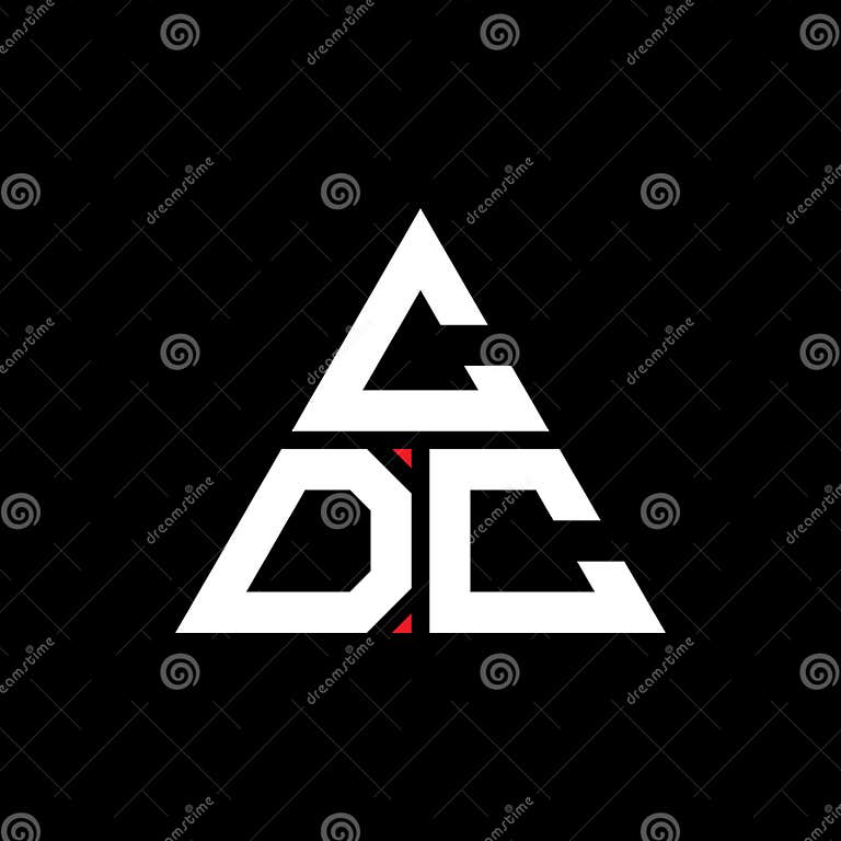CDC Triangle Letter Logo Design with Triangle Shape. CDC Triangle Logo ...