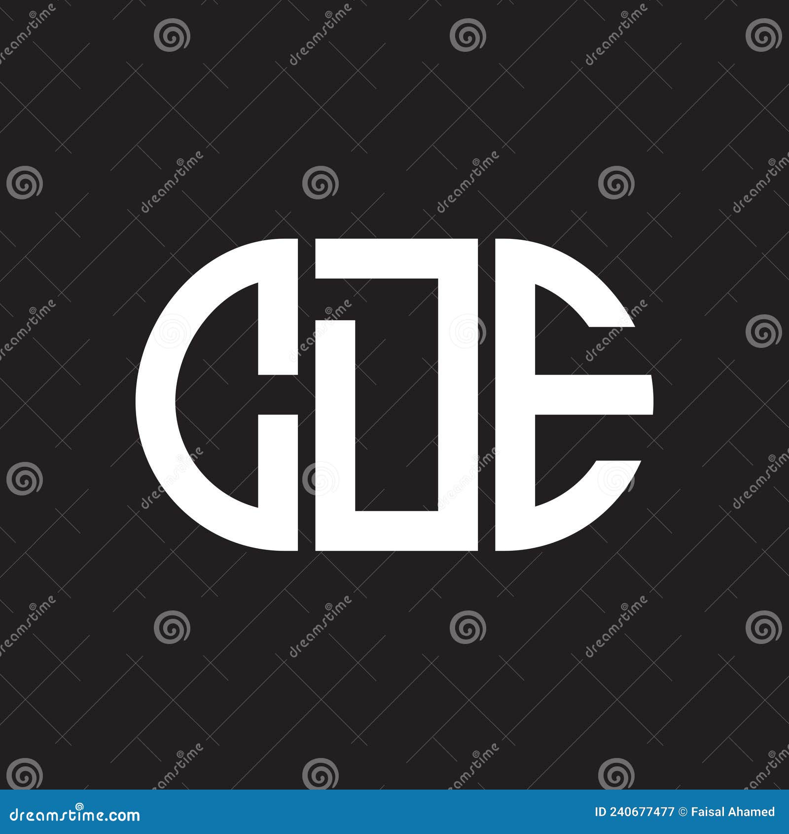 CDE Letter Logo Design on Black Background. CDE Creative Initials ...