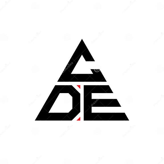 CDE Triangle Letter Logo Design with Triangle Shape. CDE Triangle Logo ...