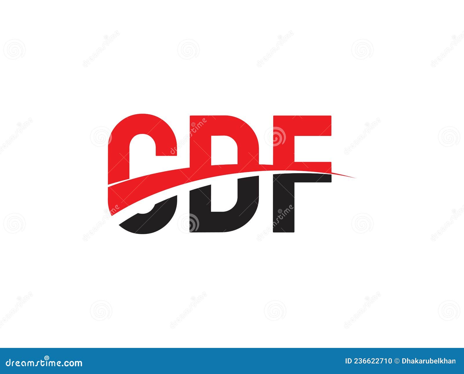 CDF Letter Initial Logo Design Vector Illustration Stock Vector ...