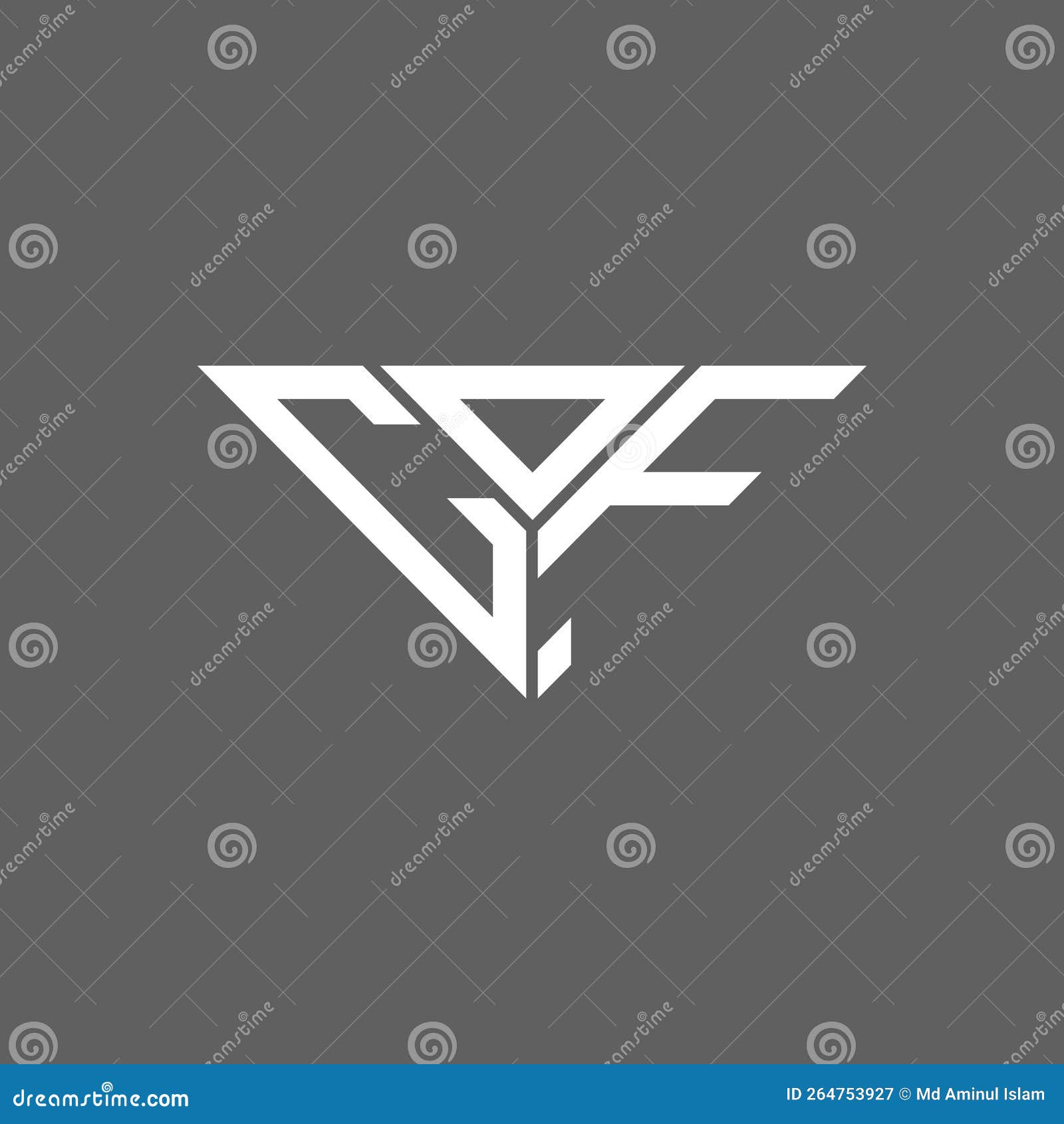 CDF Letter Logo Creative Design with Vector Graphic, Stock Vector ...