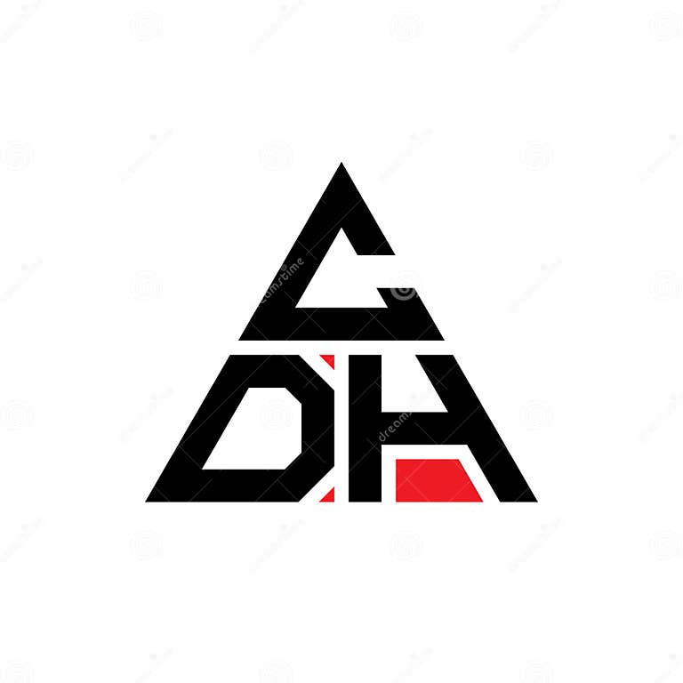CDH Triangle Letter Logo Design with Triangle Shape. CDH Triangle Logo ...