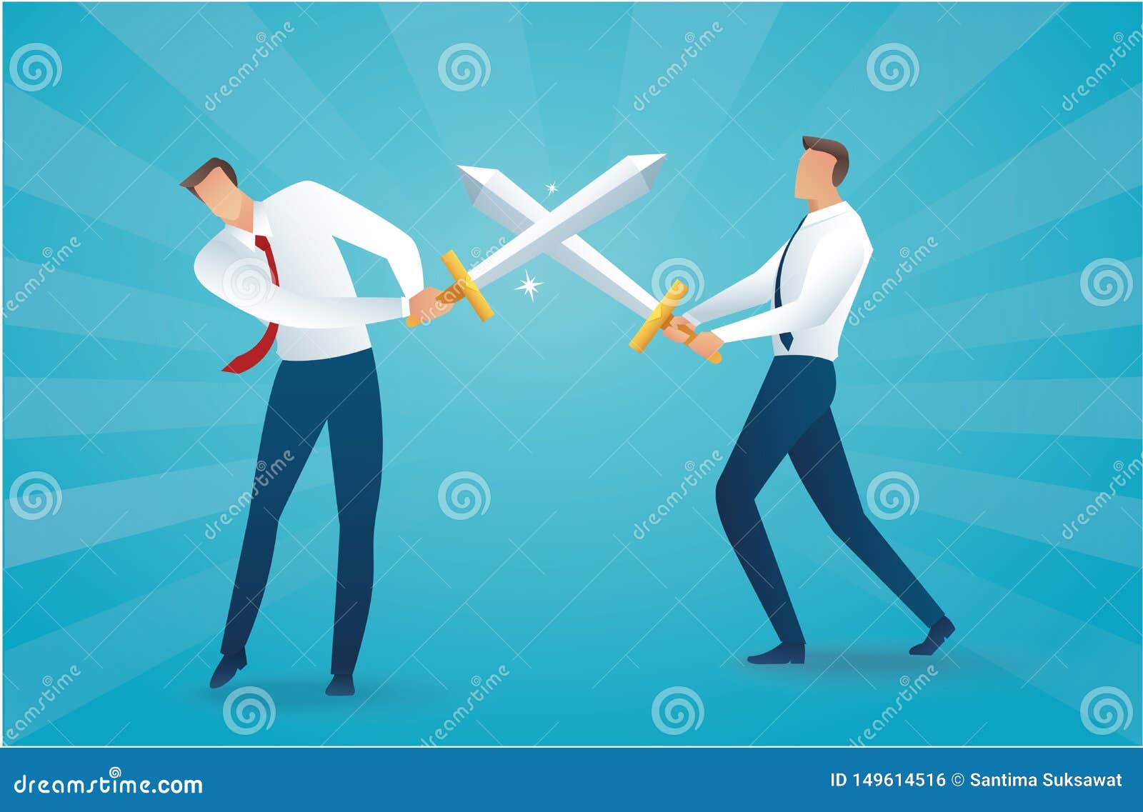 Fighting With Swords Stock Illustration | CartoonDealer.com #9754855