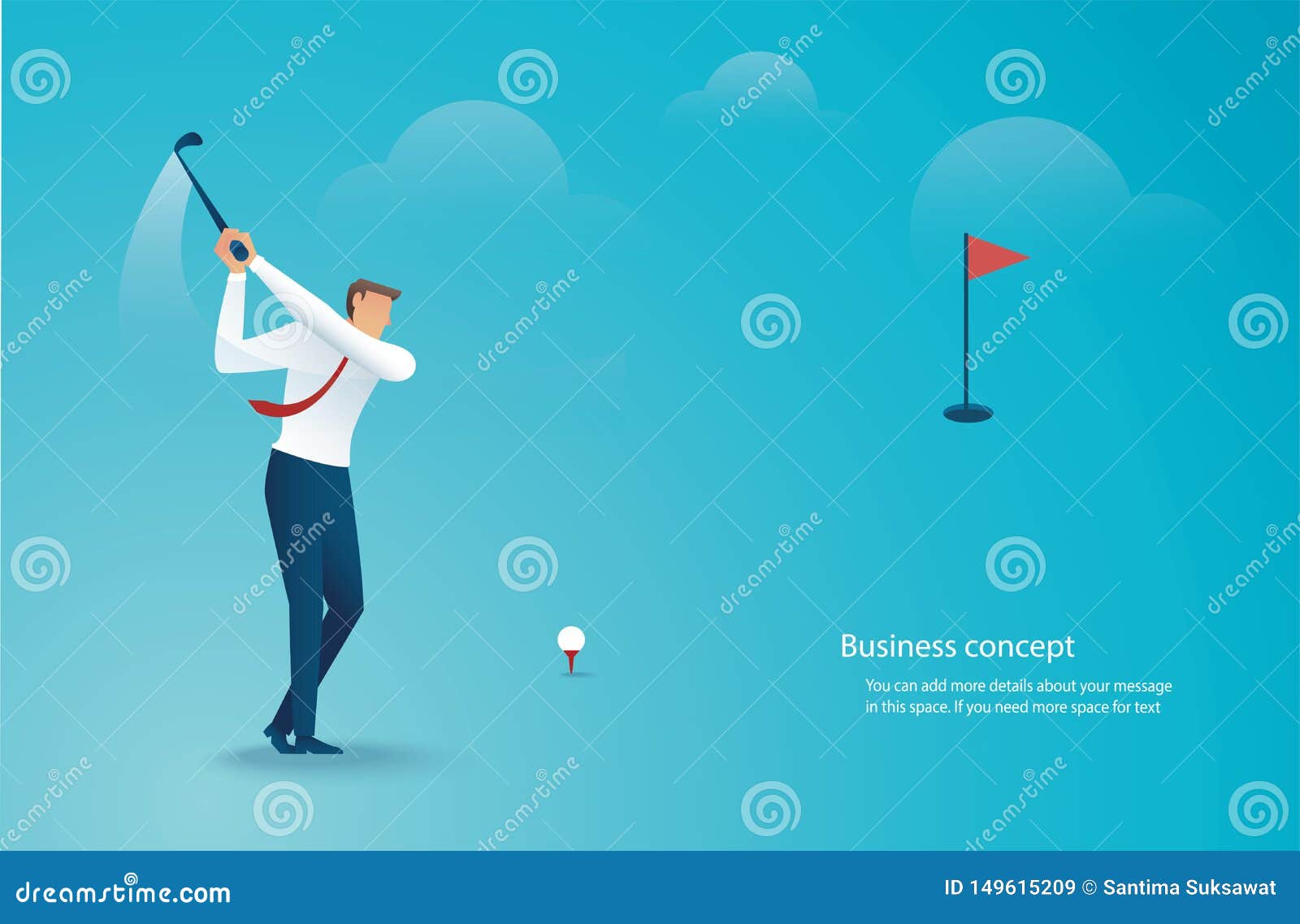 Businessman Driving Golf Vector Illustration EPS10 Stock Vector ...