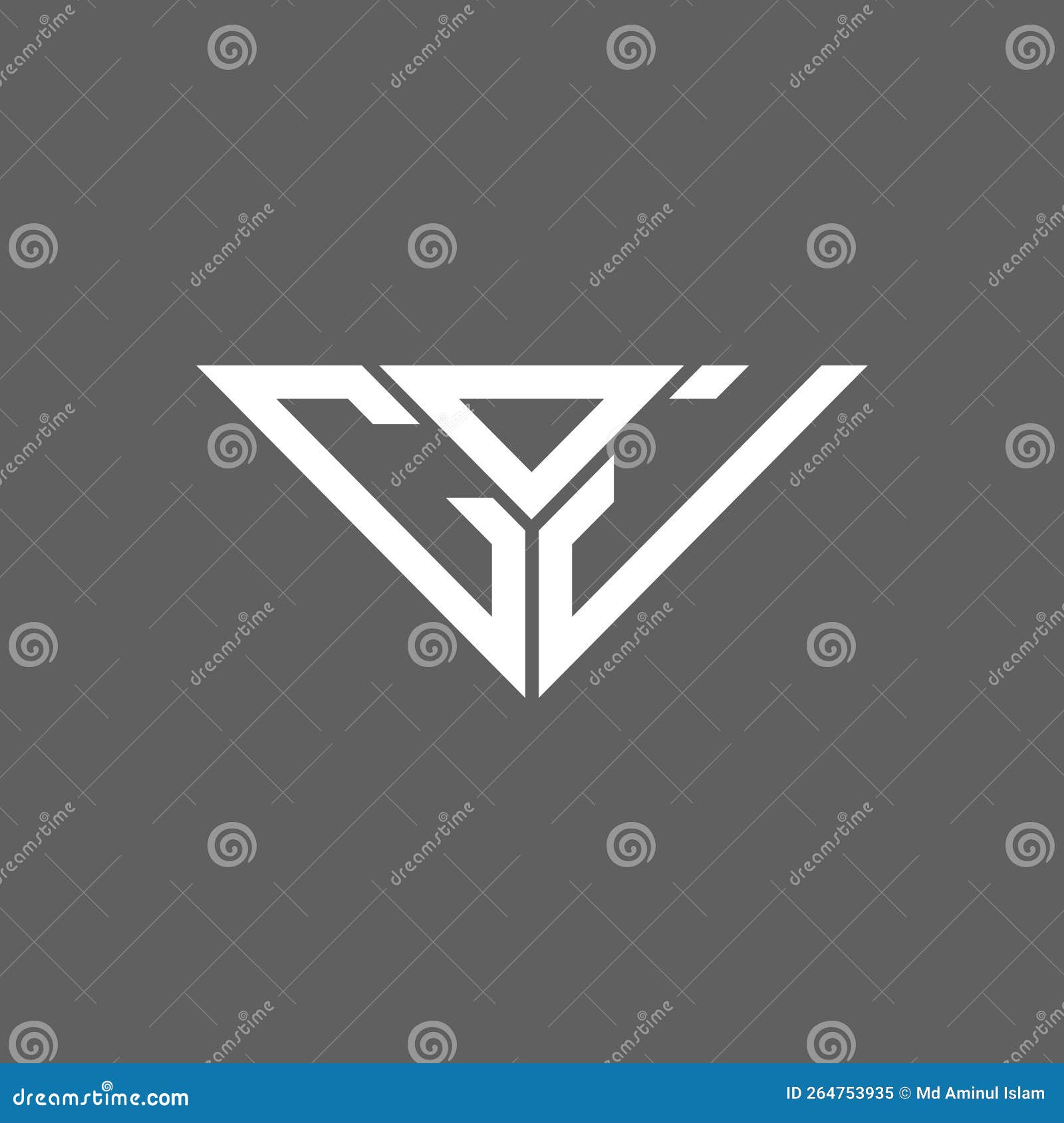 CDJ Letter Logo Creative Design with Vector Graphic, Stock Vector ...