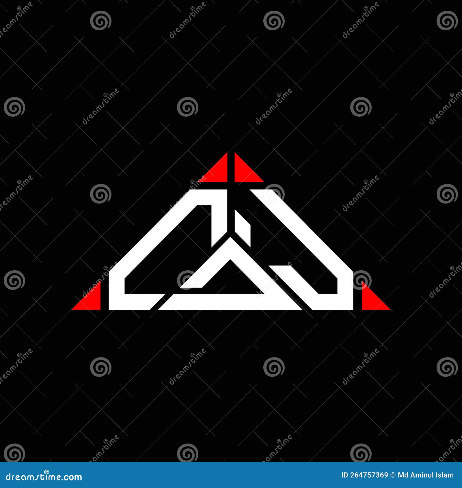 CDJ Letter Logo Creative Design with Vector Graphic, Stock Vector ...