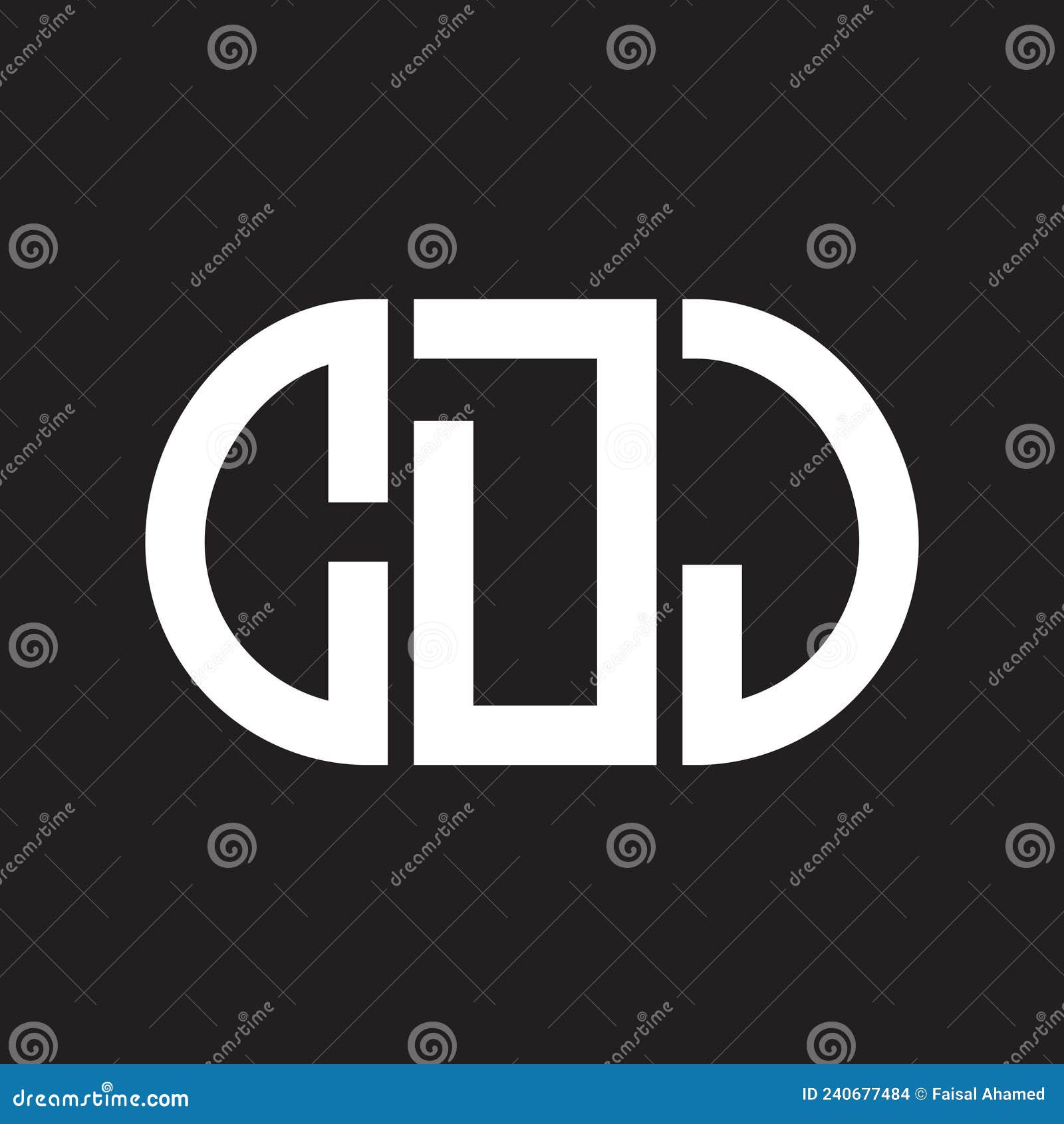 CDJ Letter Logo Design on Black Background. CDJ Creative Initials ...