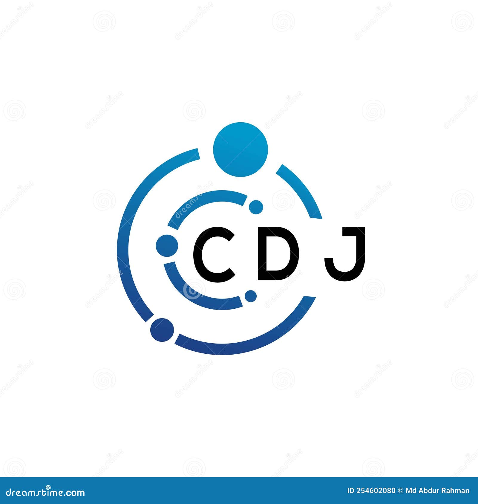 CDJ Letter Logo Design on White Background. CDJ Creative Initials ...