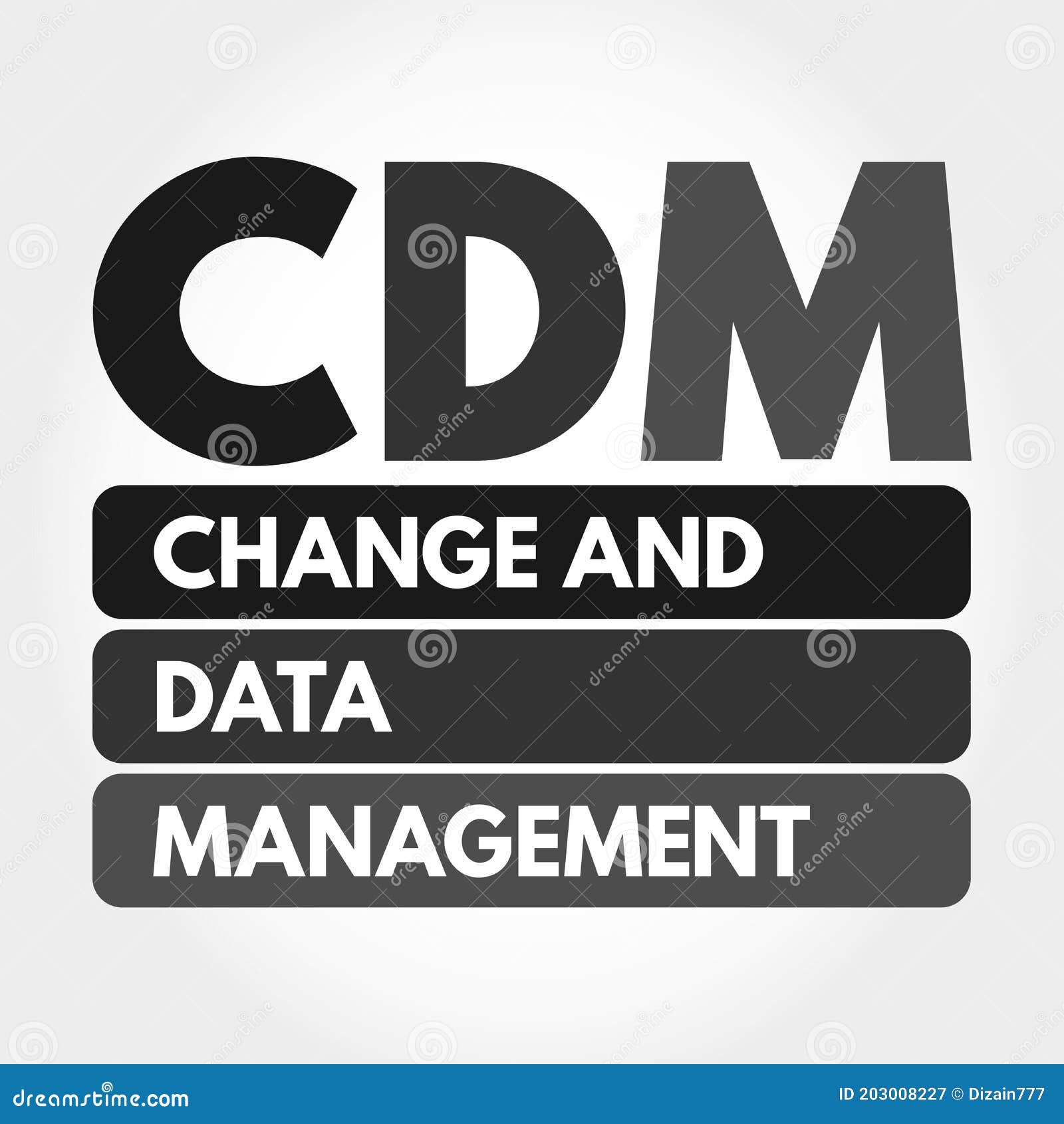 CDM, Change And Data Management. Concept With Keywords, Letters And ...