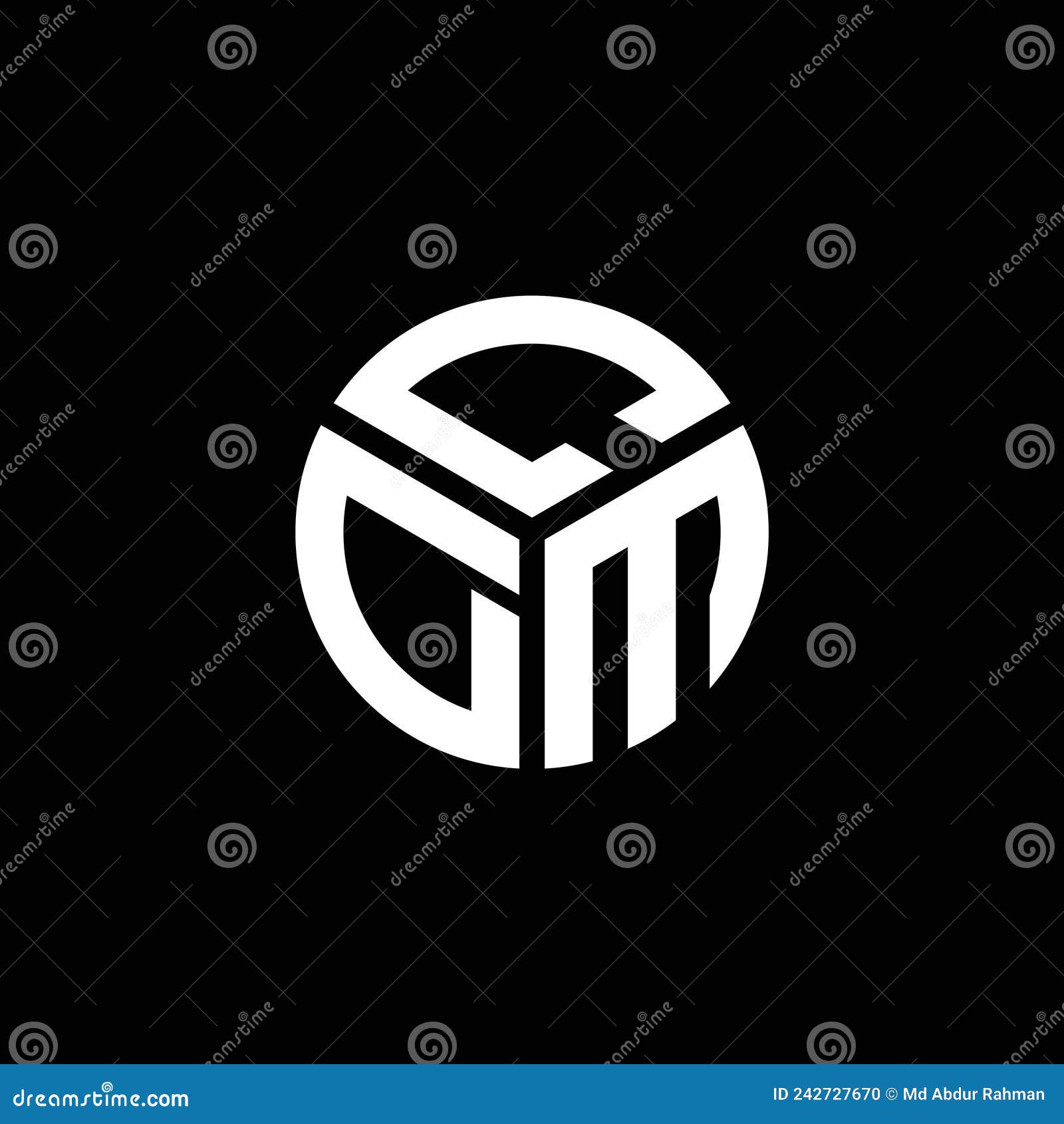 CDM Letter Logo Design on Black Background. CDM Creative Initials ...