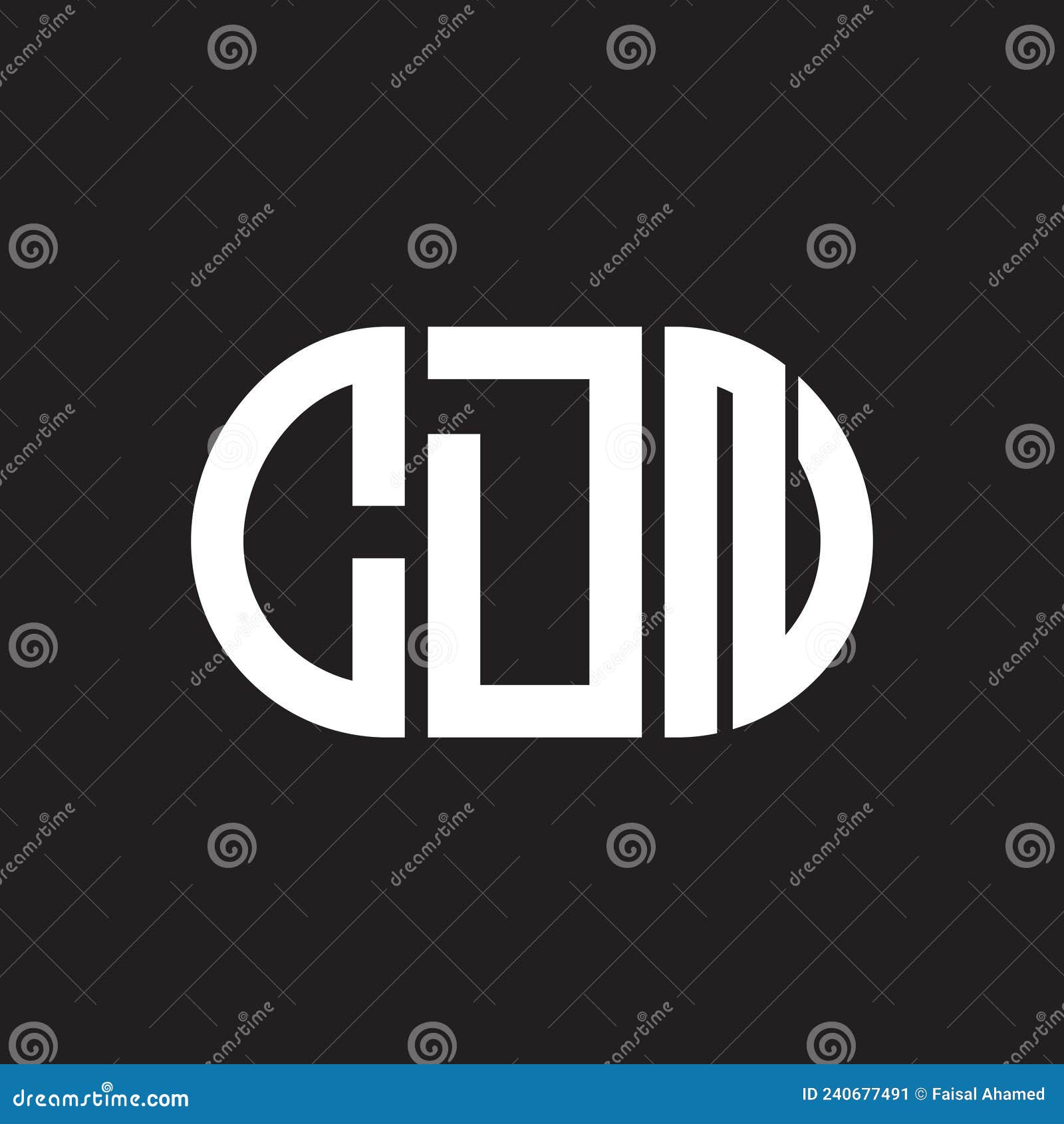 CDN Letter Logo Design on Black Background. CDN Creative Initials ...