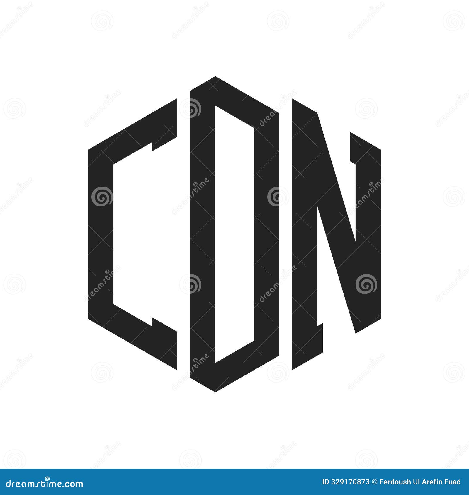 CDN Logo Design. Initial Letter CDN Monogram Logo Using Hexagon Shape ...