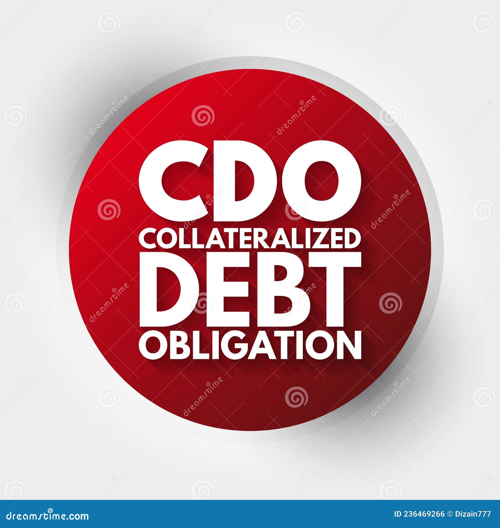 CDO - Collateralized Debt Obligation Acronym, Business Concept ...