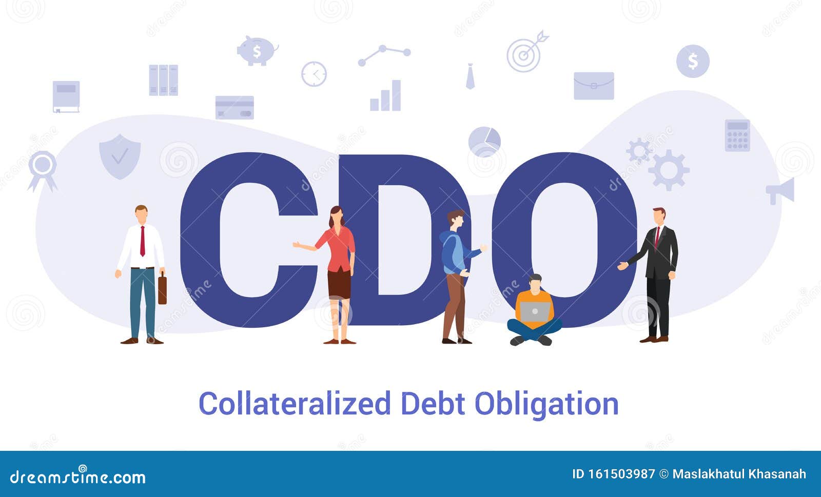 Cdo Collateralized Debt Obligation Concept with Big Word or Text and ...