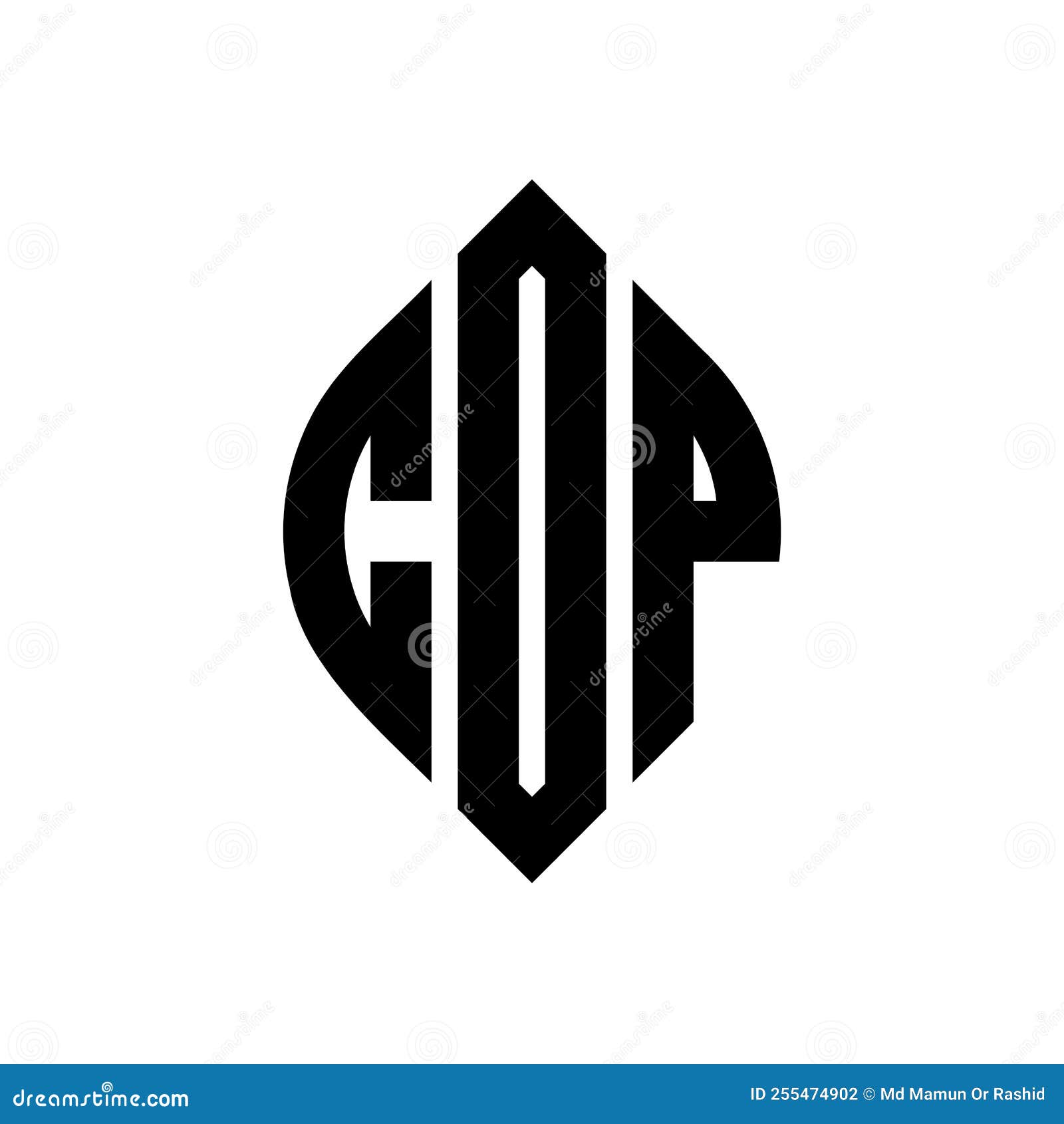 CDP Circle Letter Logo Design with Circle and Ellipse Shape. CDP ...