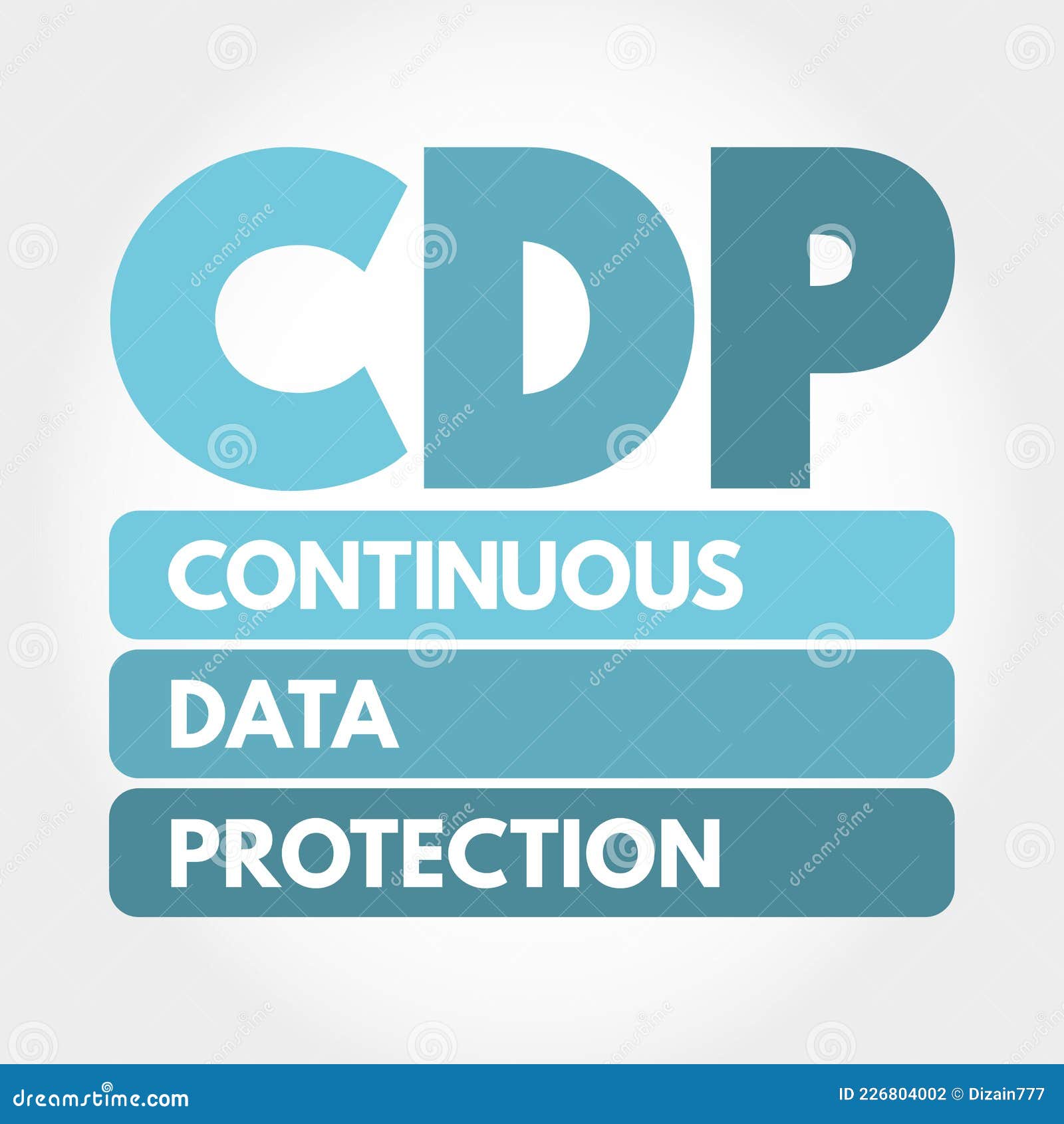 CDP - Continuous Data Protection Acronym, Technology Concept Background ...