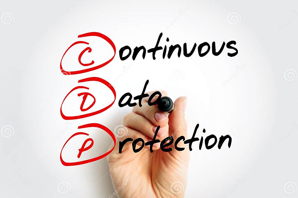CDP - Continuous Data Protection Acronym, Technology Concept Background ...