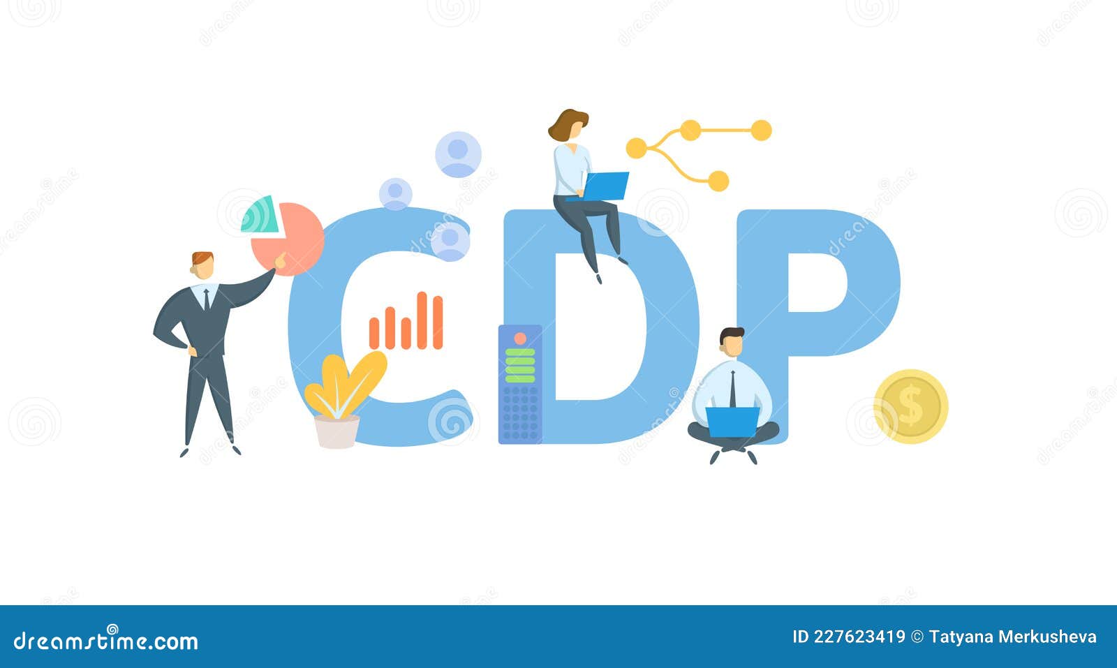 CDP, Continuous Data Protection. Concept With Keyword, People And Icons ...