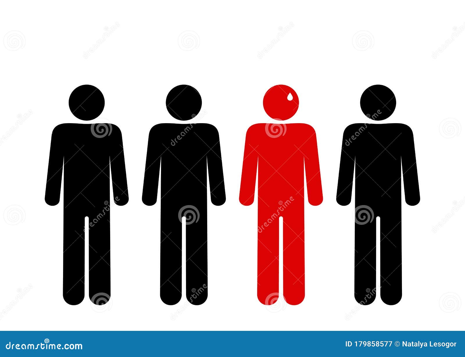 People are Standing, Sick Man in the Crowd, Stick Figure Man Icon Fever ...