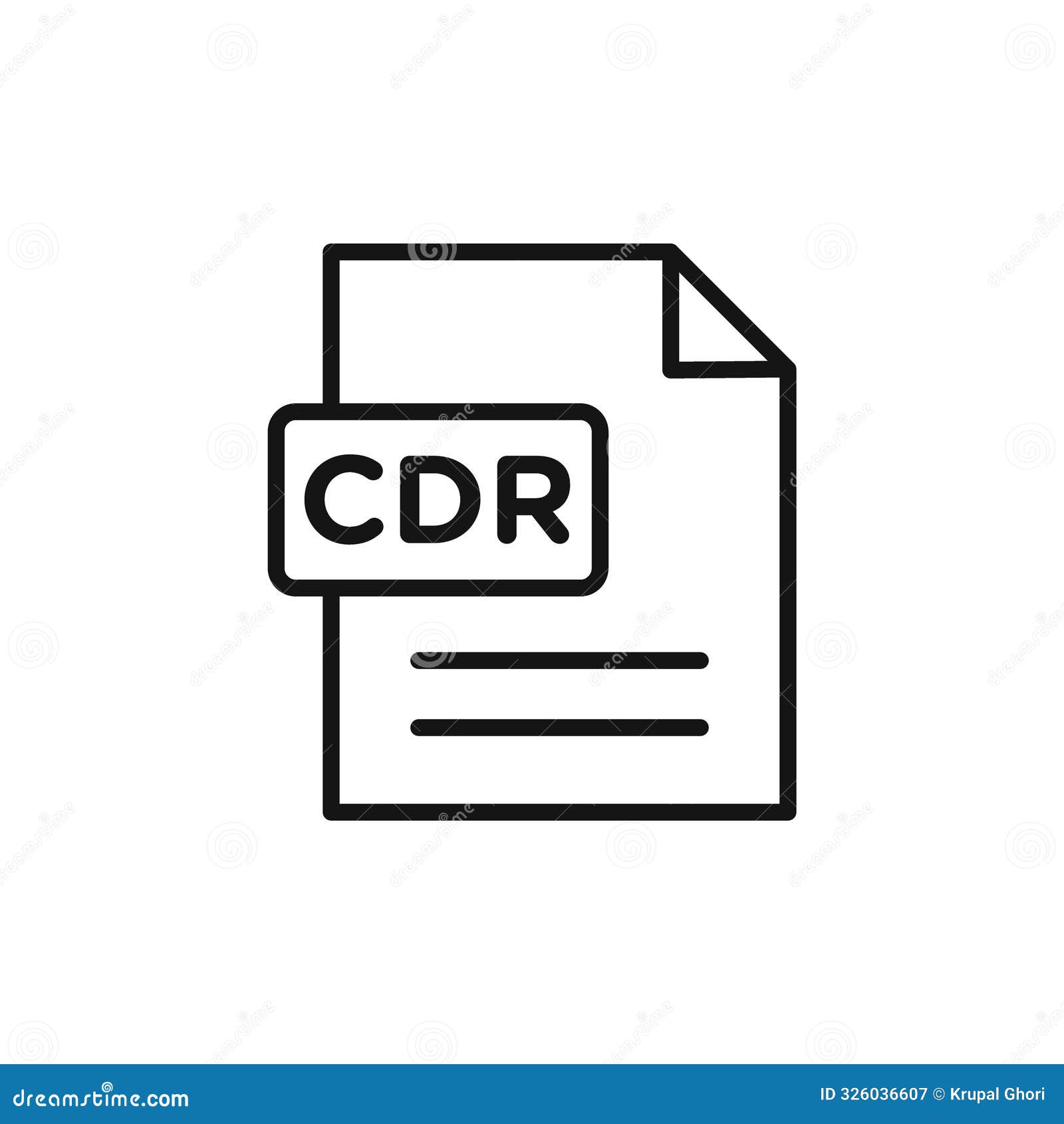 CDR File Document Logo Sign Vector Outline Stock Illustration ...