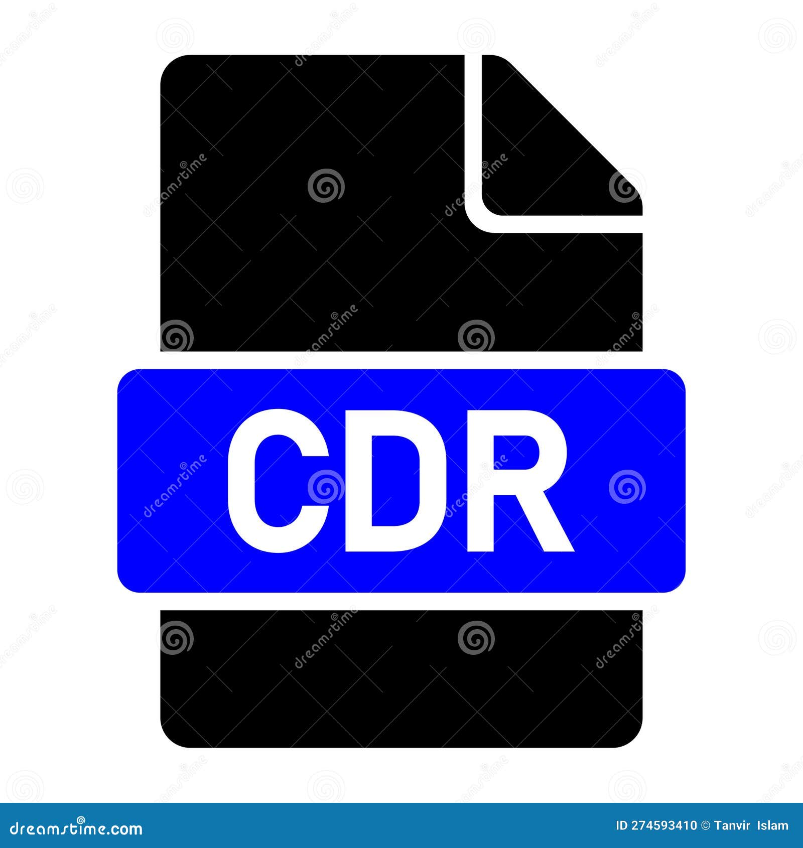 CDR File Format Icon stock vector. Illustration of meticulously - 274593410
