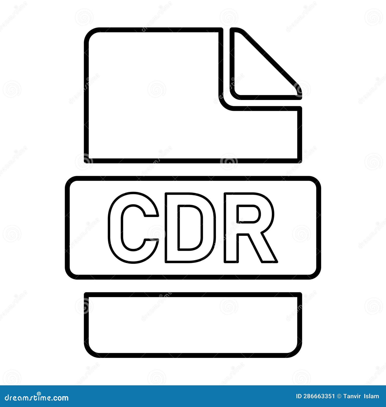 CDR File Format Icon stock illustration. Illustration of design - 286663351