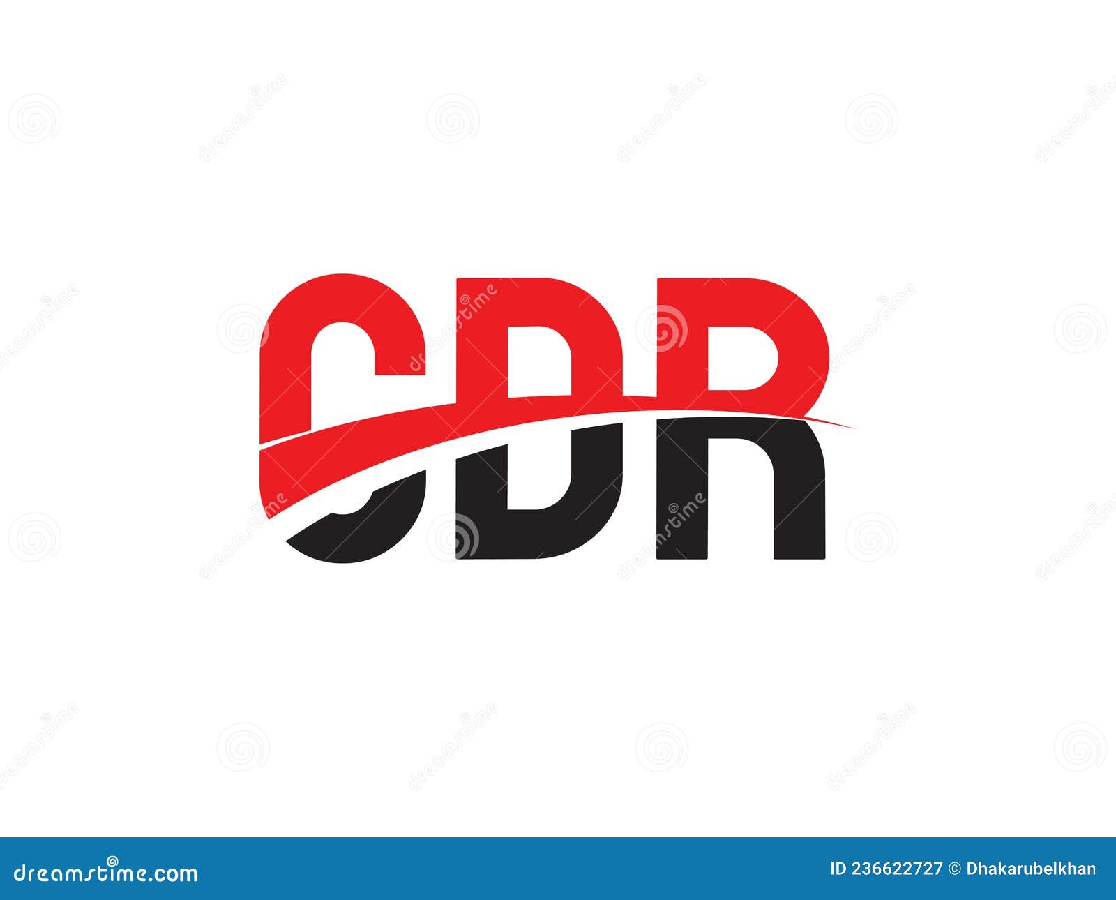 CDR Letter Initial Logo Design Vector Illustration Stock Vector ...